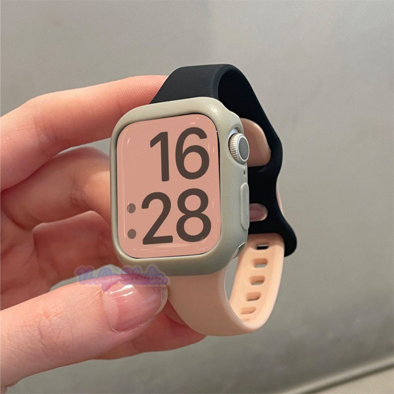 Jual 3 in 1 Candy Solid color 3 in 1 Candy Slim Band Case Watch Strap ...
