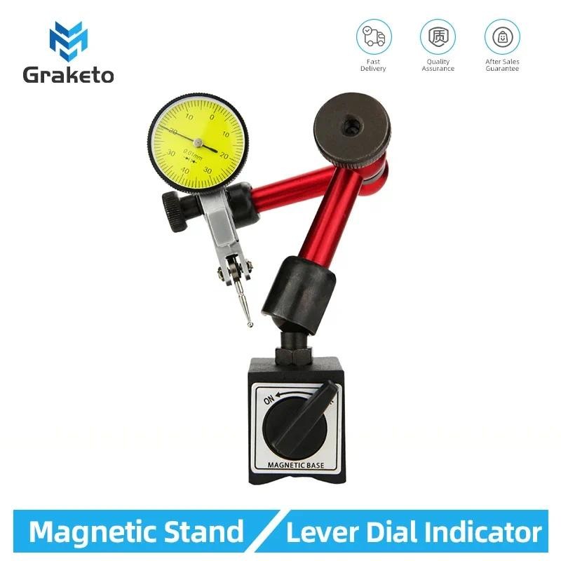 Jual Lever Dial Indicator Magnetic Holder Measuring Probes Indicator ...