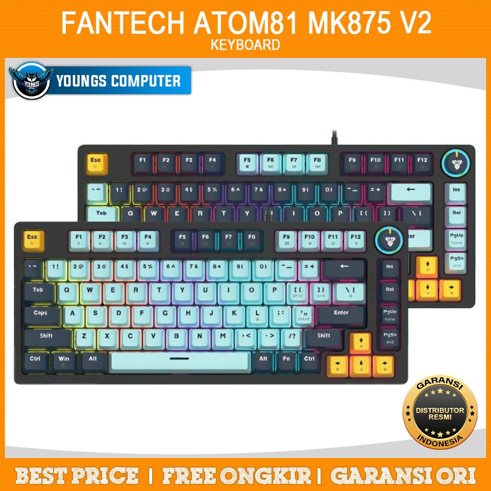Jual FANTECH KEYBOARD ATOM81 MK875 V2 Wired Mechanical Gaming Keyboard ...