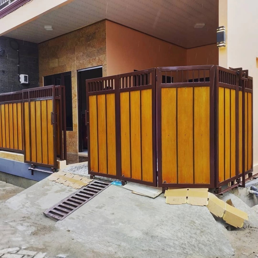 Jual pintu pagar lipat minimalis free survei jabodetabek | Shopee Indonesia