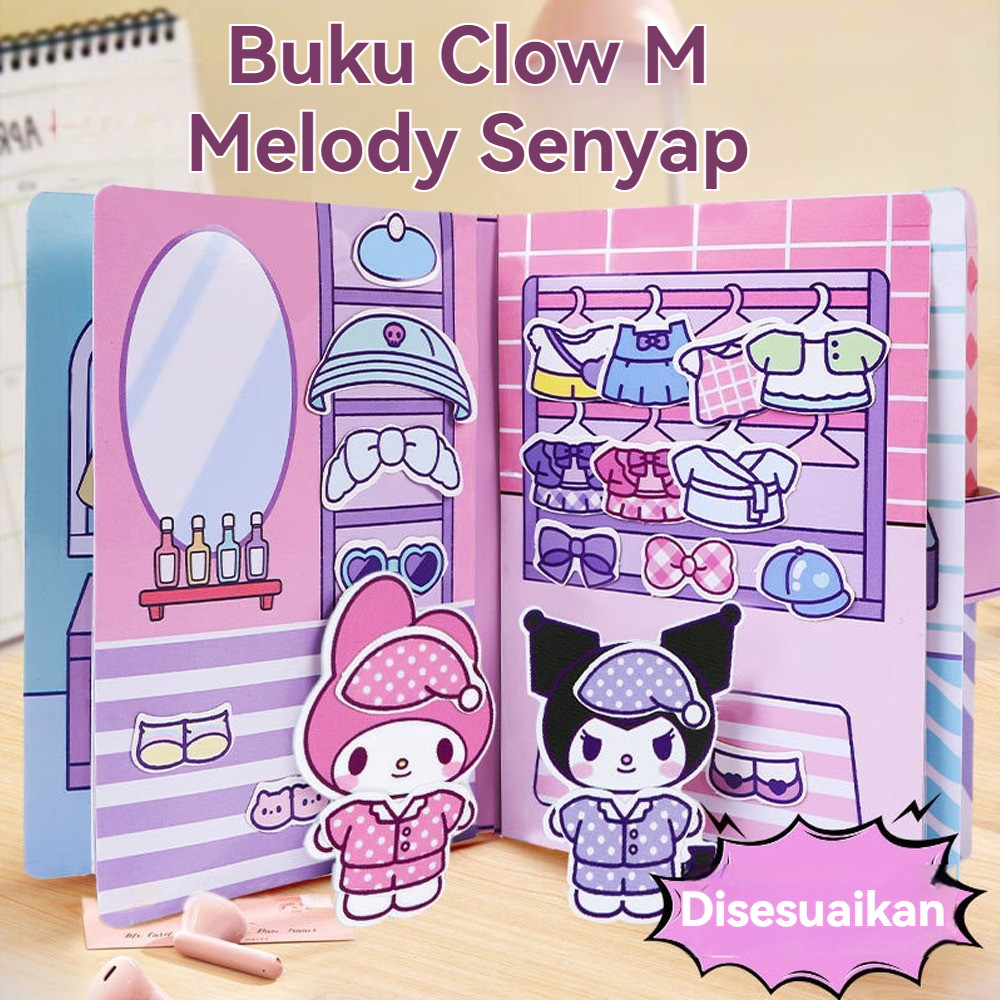 Jual Sanrio Magnet Buku Quiet Book Kuromi Large Suction Karakter Buku ...