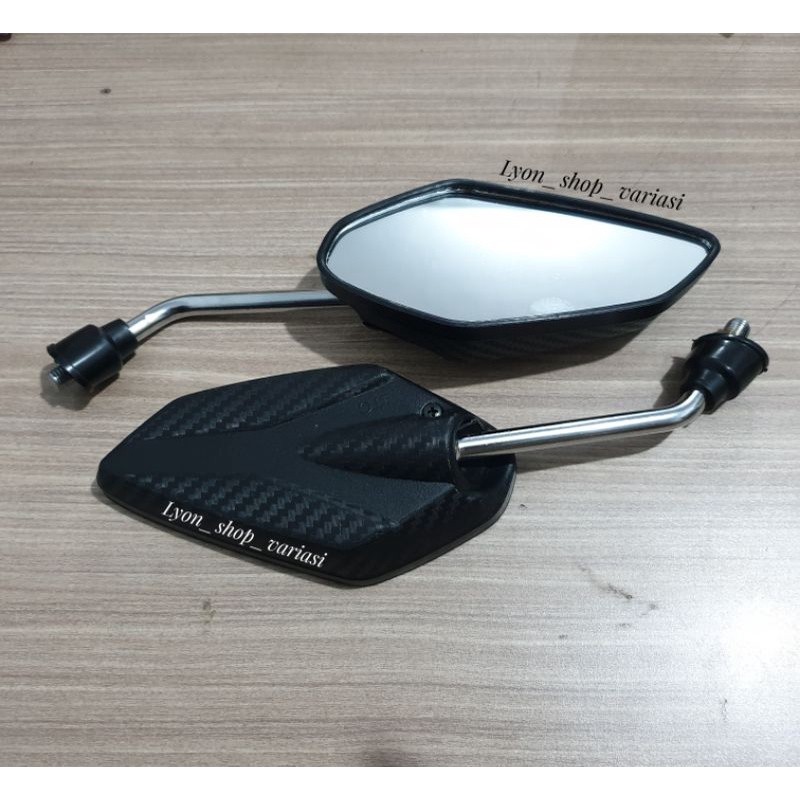 Jual COD Spion Carbon Doff Model JupiterZ Mio Nmax Tangkai Chrome Dan ...