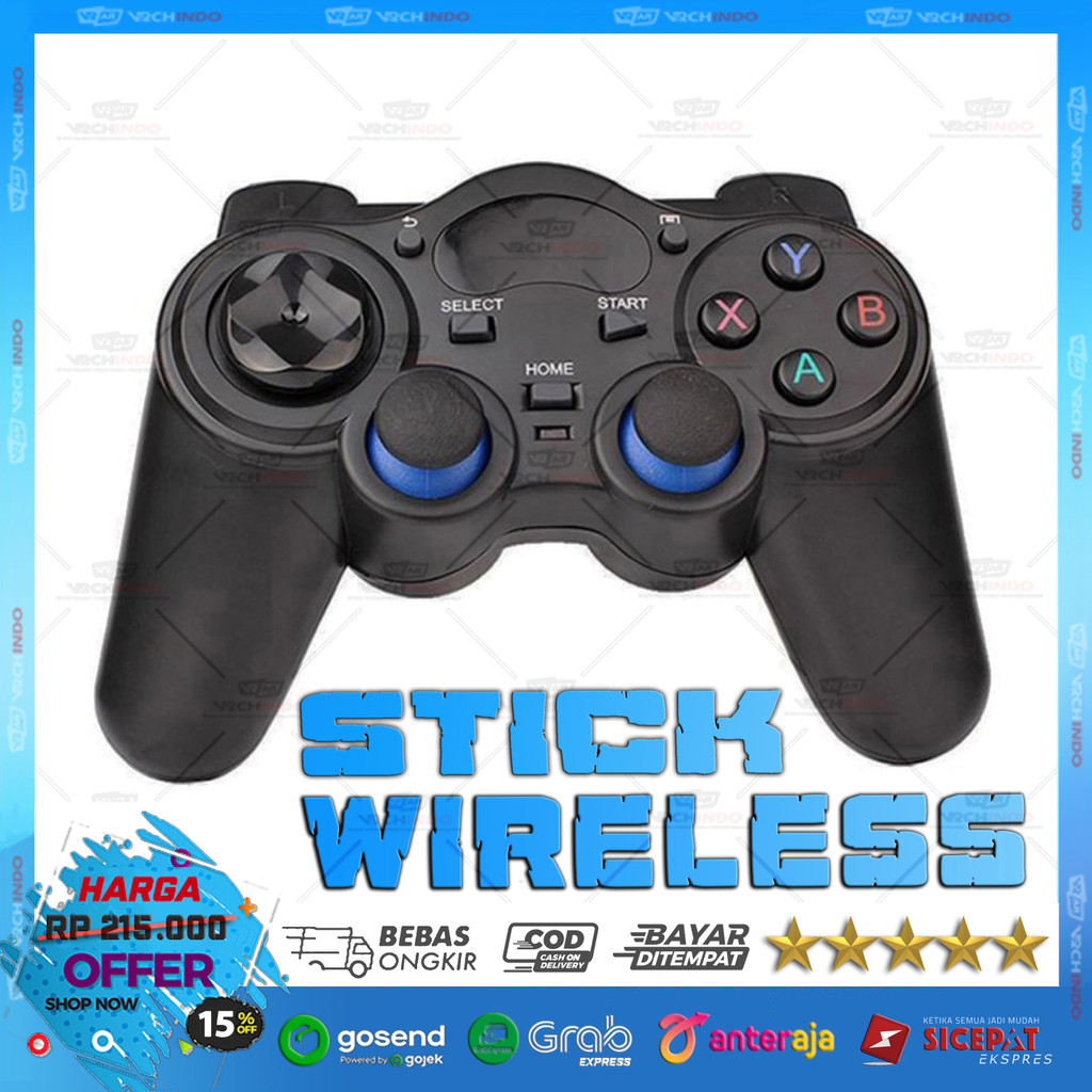 Jual Joystick Gamepad Stik Wireless 2.4GHz Smart TV / HP Android ...