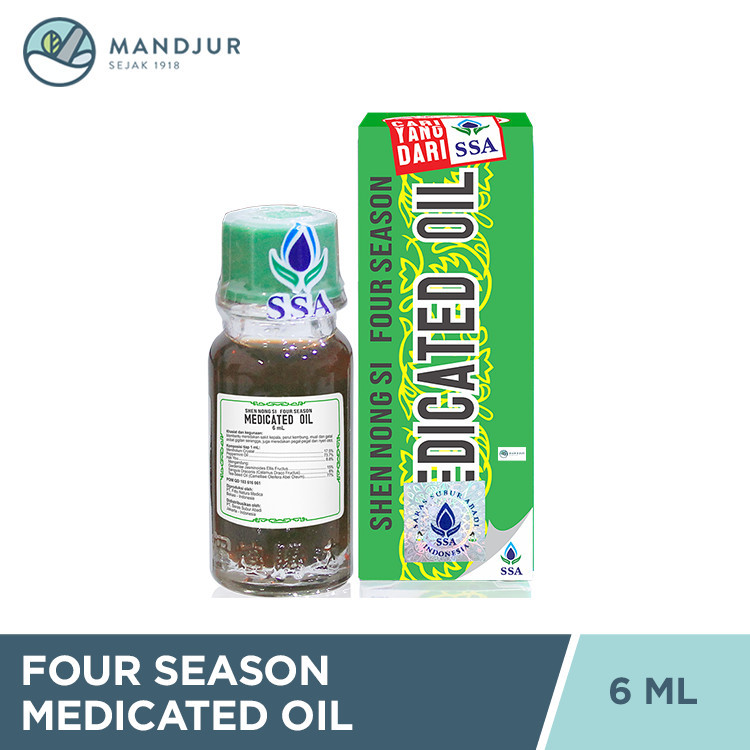 Jual Four Season Medicated Oil 6ml - Minyak Angin Pereda Perut Mual dan ...