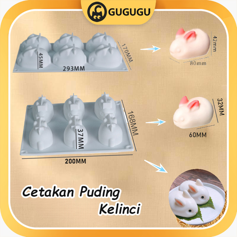 Jual 【Ready】Cetakan Puding Kelinci / Cetakan 3D Kue Fondant Coklat ...