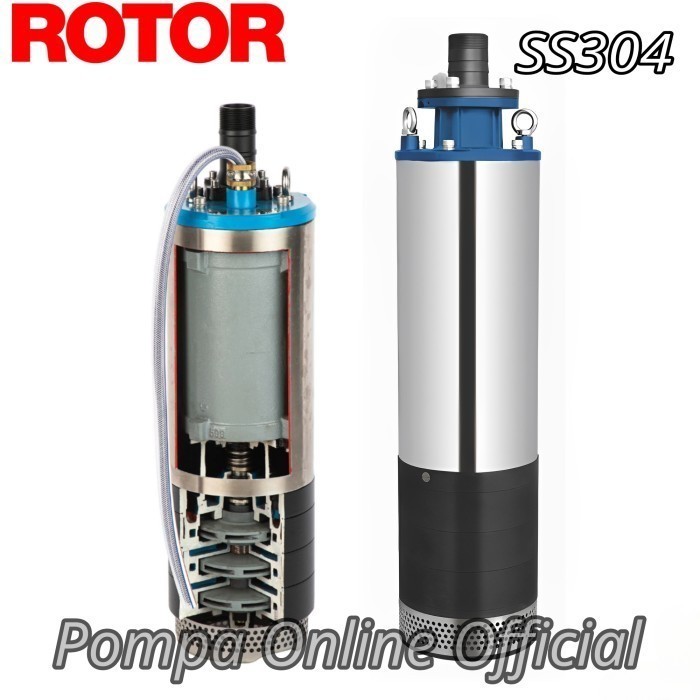 Jual POMPA CELUP TAMBANG EMAS ROTOR QNX25/2-3 4HP 3KW / SUBMERSIBLE ...