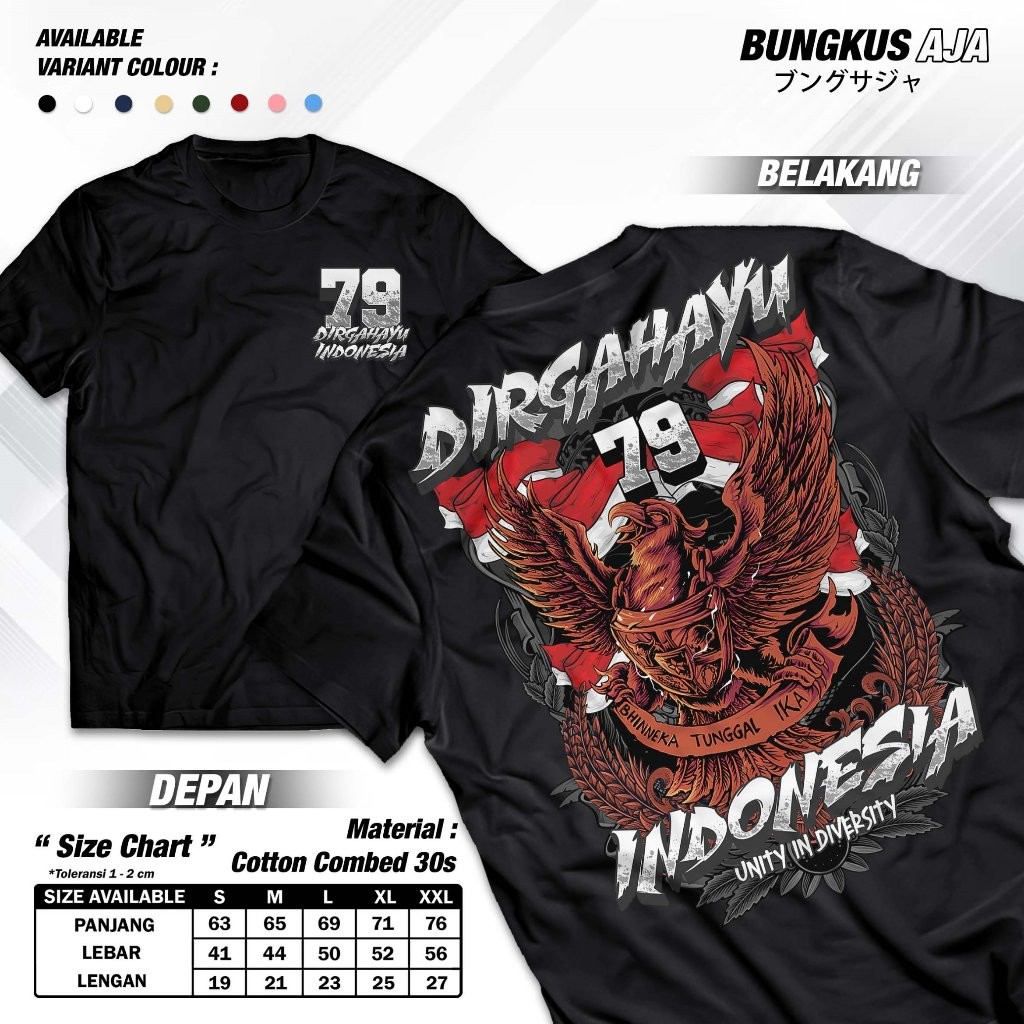 Jual Kaos HUT RI 79 Burung Garuda Dirgahayu Indonesia Baju Panitia Seragam Agustusan 17 Agustus ...