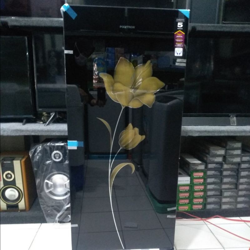Jual kulkas polytron 1 pintu pra 18 mnx 180 lt ( bunga emas ) | Shopee ...