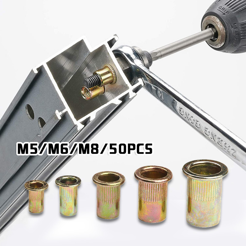 Jual 50pcs Rivet Nut M3/M4/M5/M8/M10 Insert Nut Mur Rivet Nutsert | Shopee Indonesia
