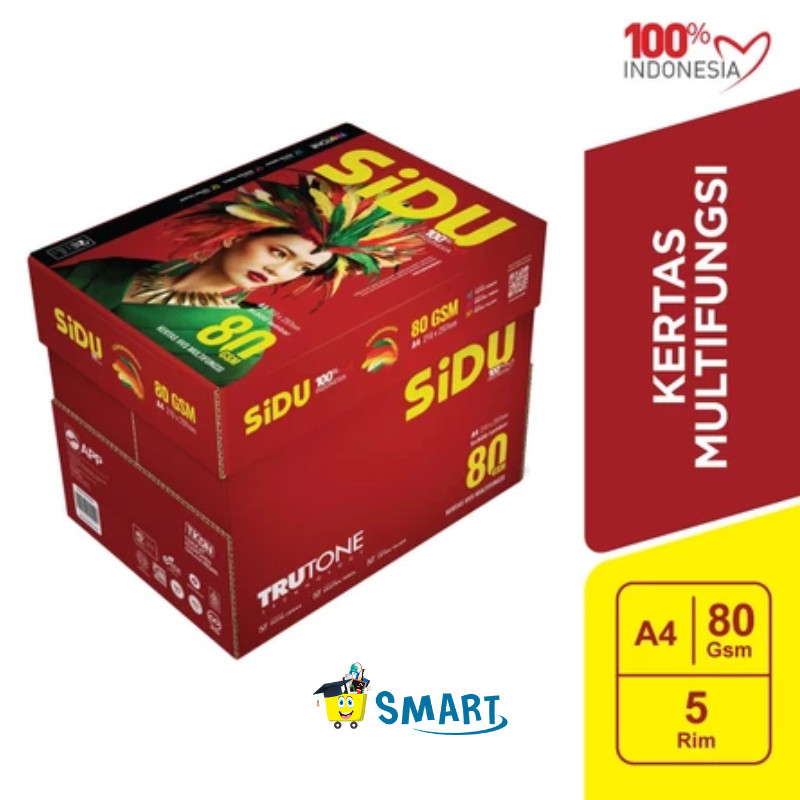 Jual SiDU KERTAS FOTOCOPY 80 GSM A4 - 1 BOX = 5 RIM | Shopee Indonesia