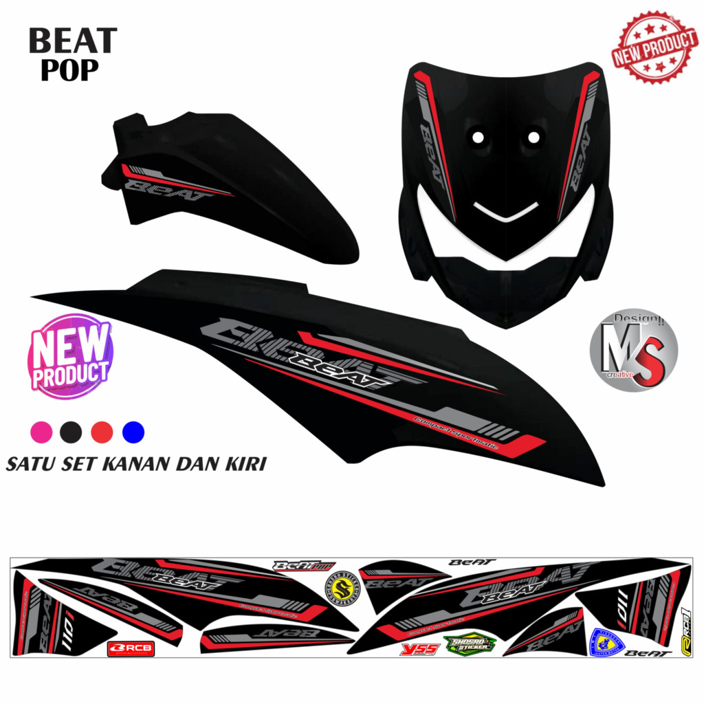 Jual STIKER VARIASI BEAT POP DESIGN TERBARU B6 STRIPING VINIL STRIPING ...