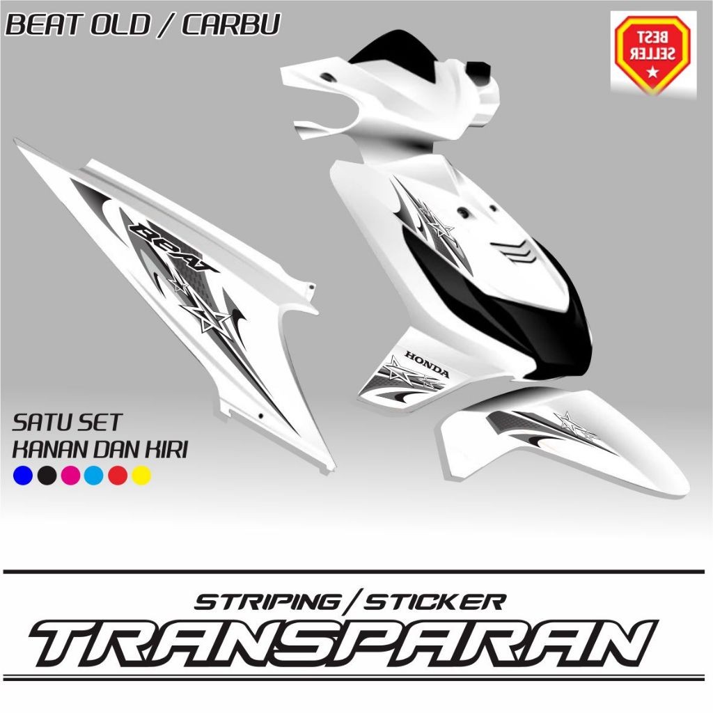 Jual STIKER VARIASI BUAT MOTOR HONDA BEAT OLD / TIKER BENING TRANSPARAN ...