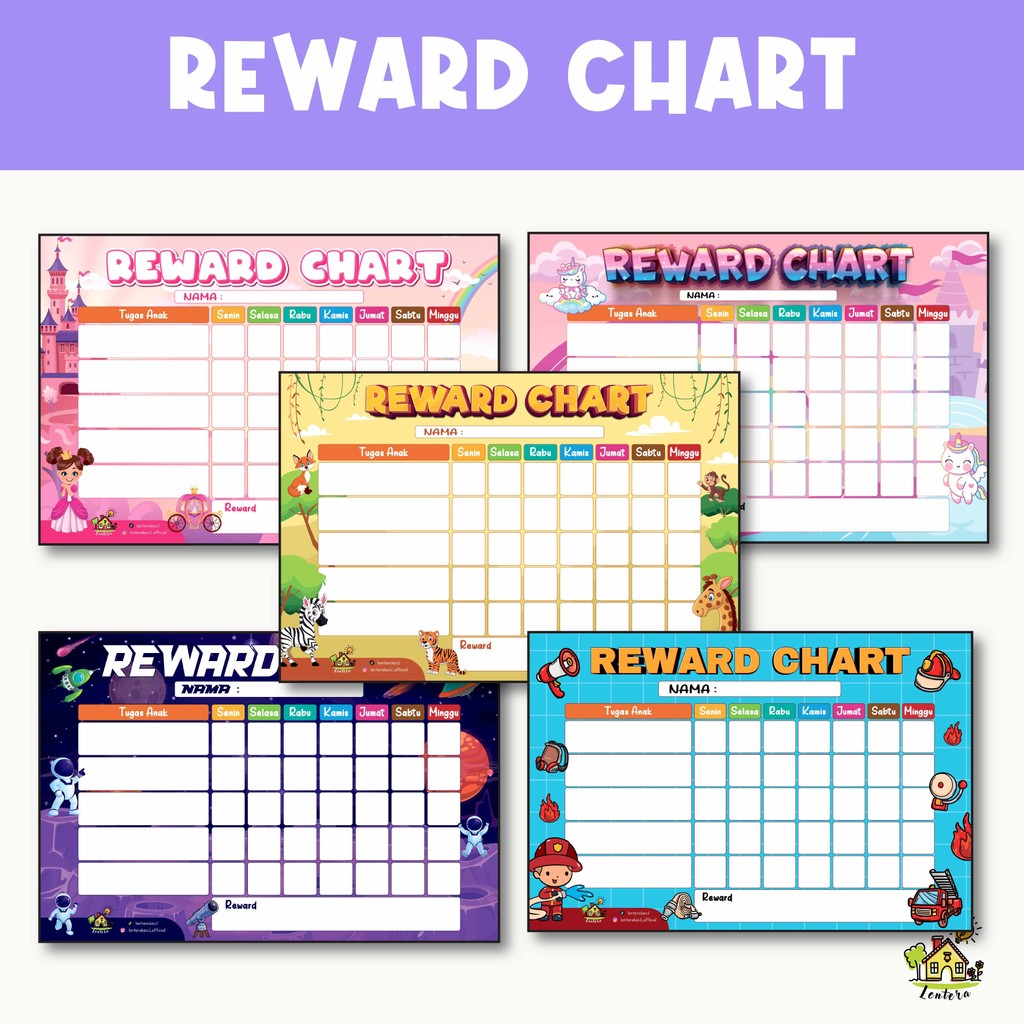 Jual Poster REWARD CHART Anak – Berbagai Variasi Tema Luar Angkasa ...