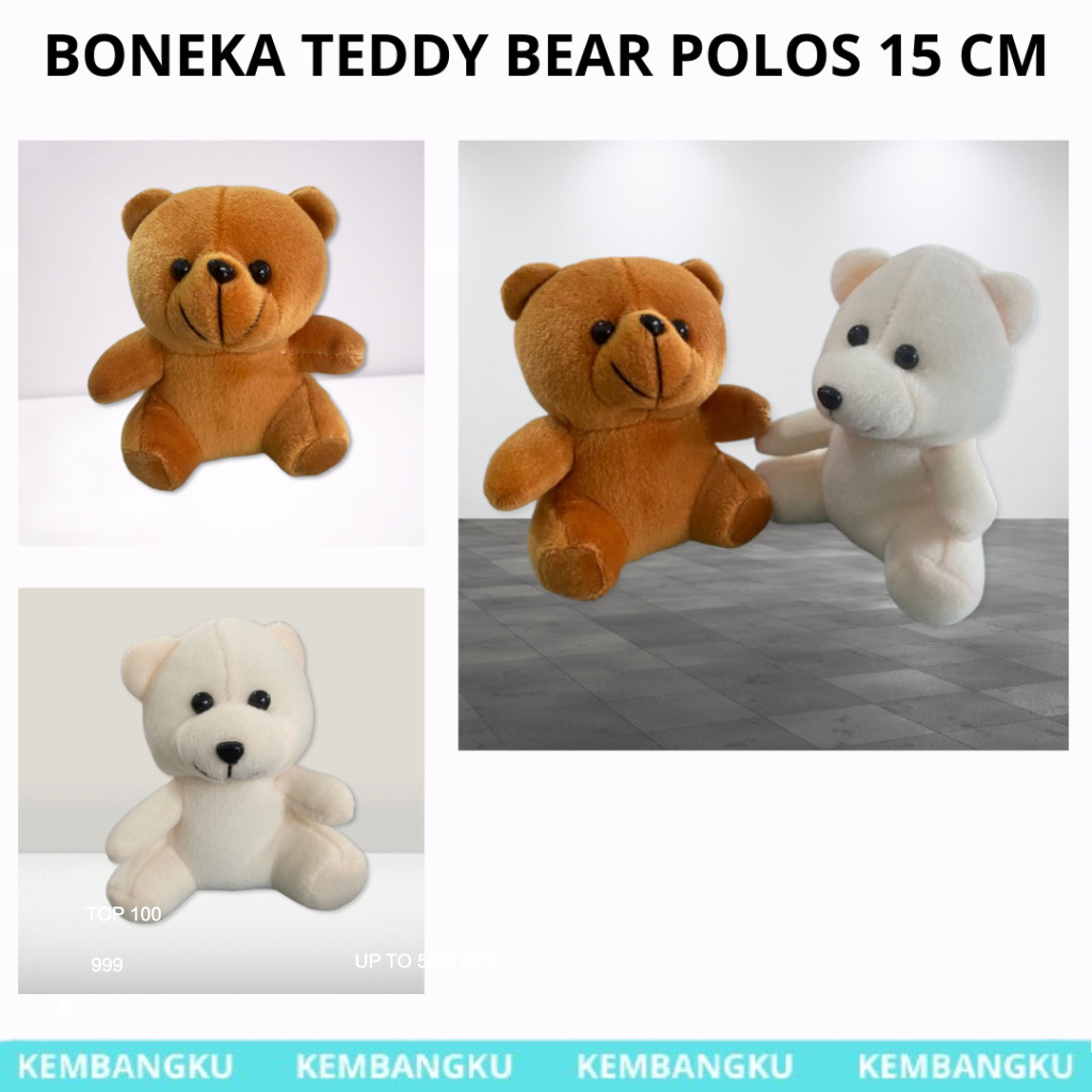 Jual Boneka Teddy Bear POLOS 14/15 cm | Shopee Indonesia