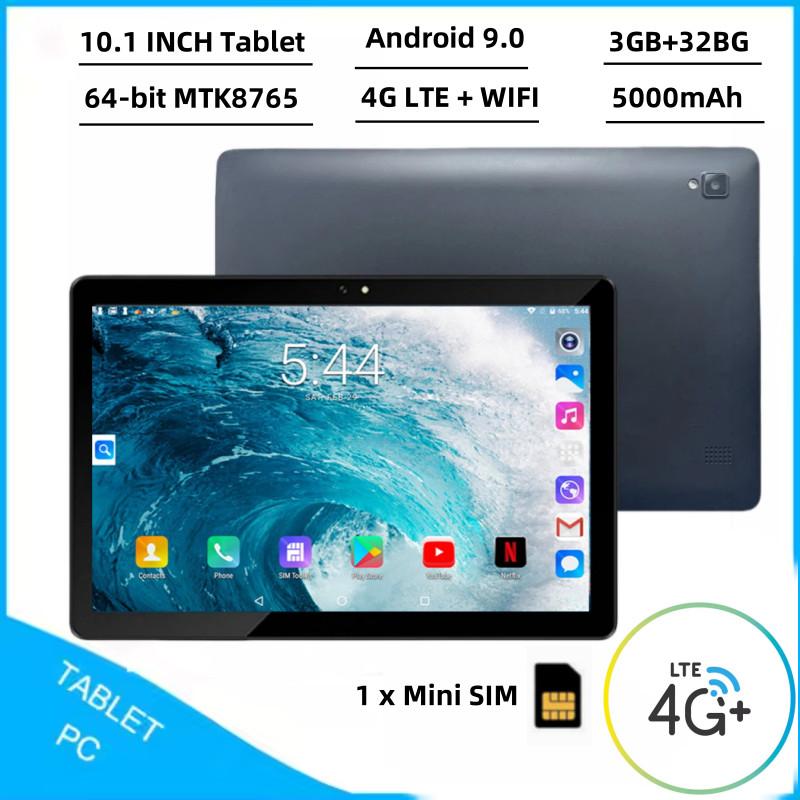 Jual New T4 10.1" Android 9.0 4G LTE Tablet GSM 64-bit MTK8765 Quad ...