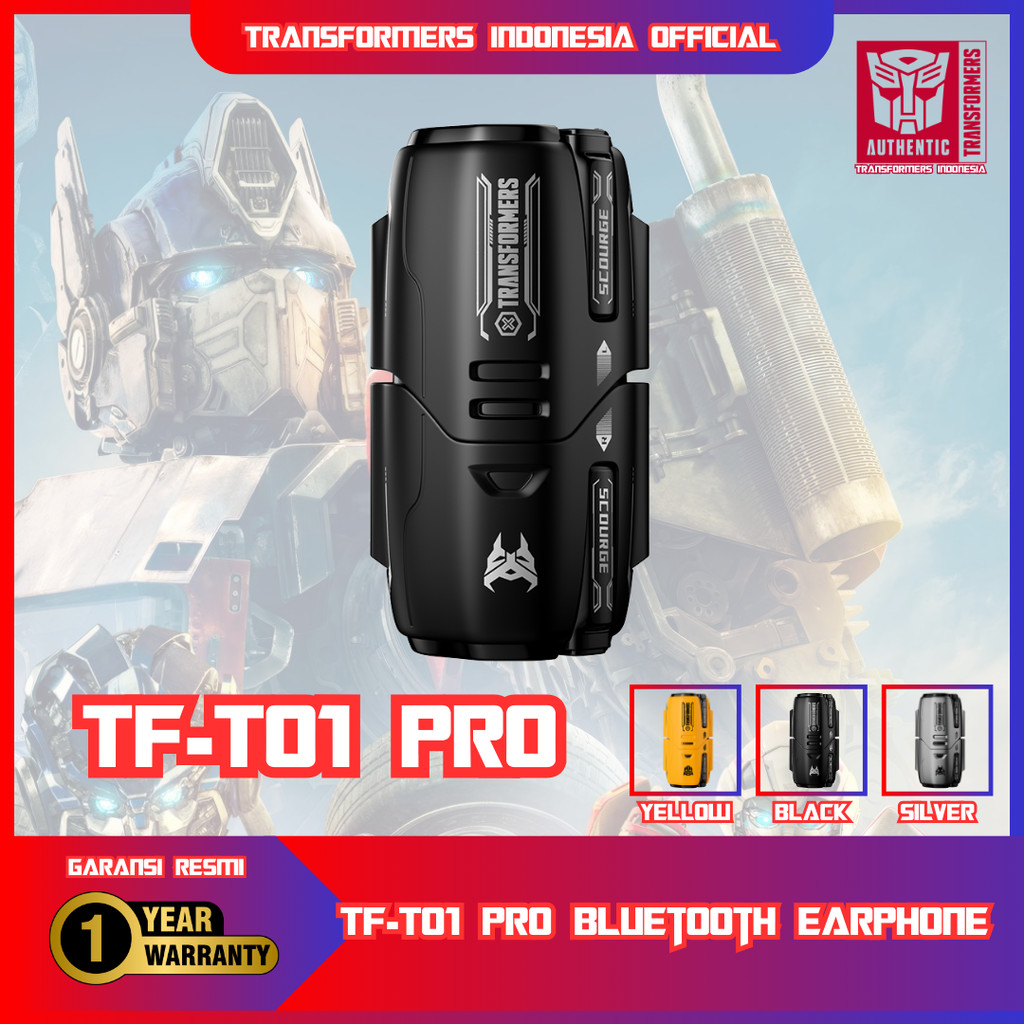 Jual Transformers TF-T01 PRO TWS Earbuds – Bluetooth 5.4, Baterai Tahan ...