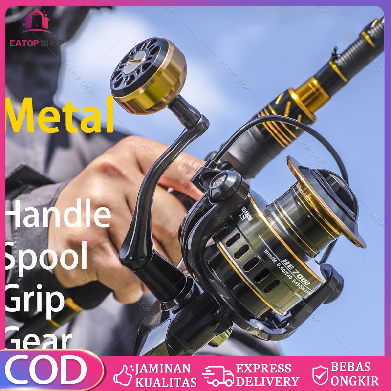 Jual Fishing Reel Pancing HE 500-7000 Series Drag 30kg Metal Spinning ...