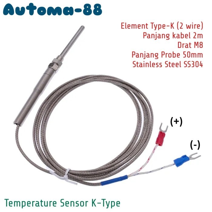 Jual MD99 Thermocouple Type-K Temperature Sensor Suhu 5 x 50 mm 5 cm ...