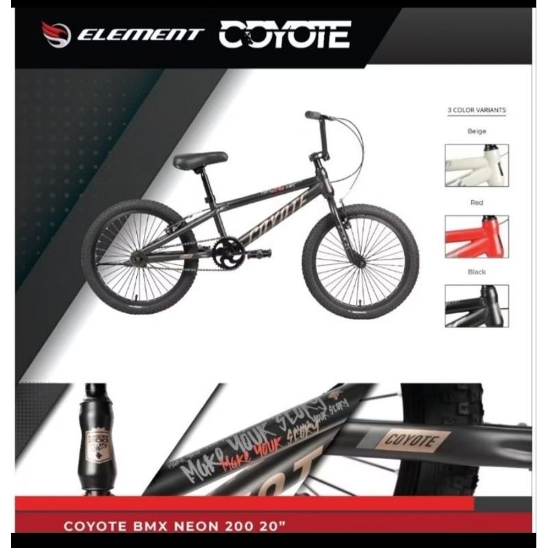 Jual Sepeda 20 inch Element Coyote BMX Neon 100 ~ 300 V- Brake/D- Brake ...