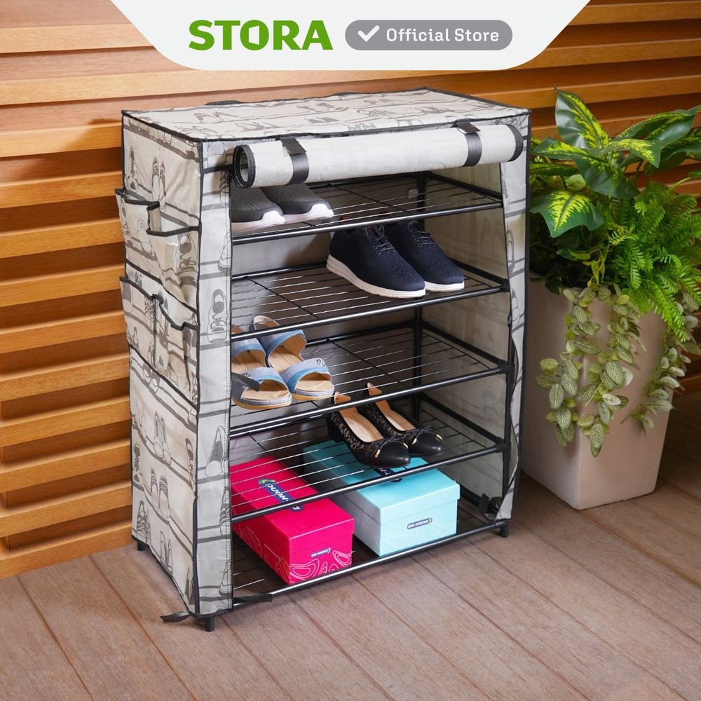 Jual Stora Rak Sepatu 5 Tingkat - Abu-Abu Shoe Rack Organizer Sandal ...