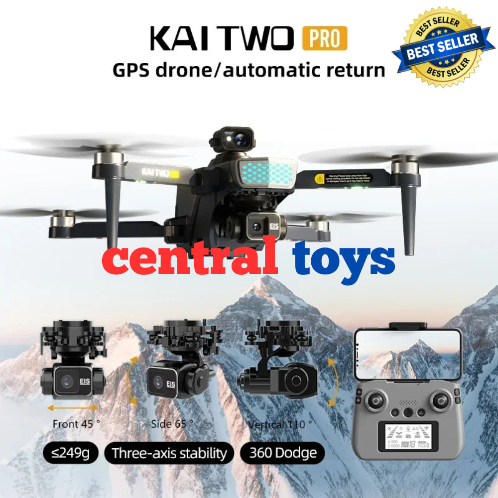 Jual drone KAI TWO pro 3-axis gimbal brushless GPS optical flow camera 8K | Shopee Indonesia