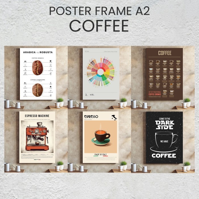 Jual Poster COFFEE A2 Poster kopi hiasan dinding cafe Poster Frame ...