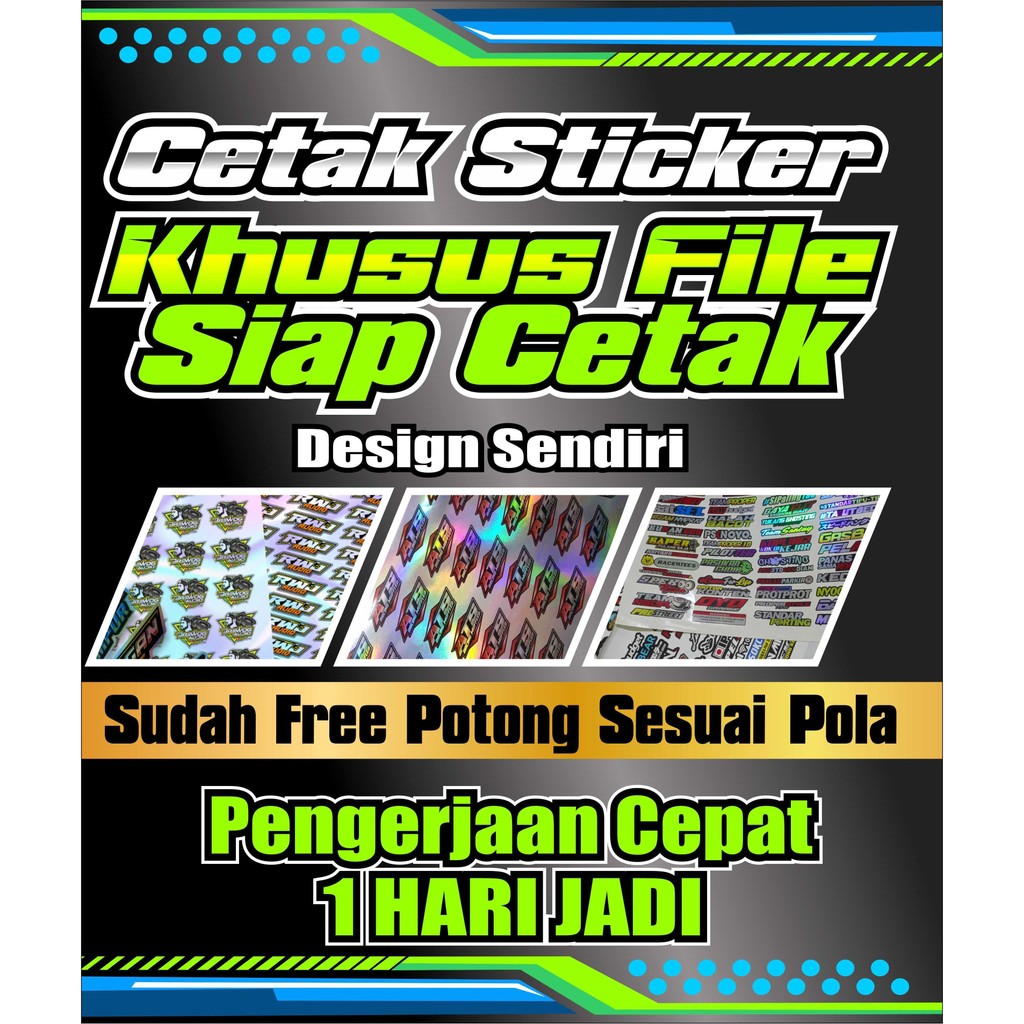 Jual cetak Stiker Khusus File Siap Cetak Lembaran A3 Vinyl dan Hologram ...