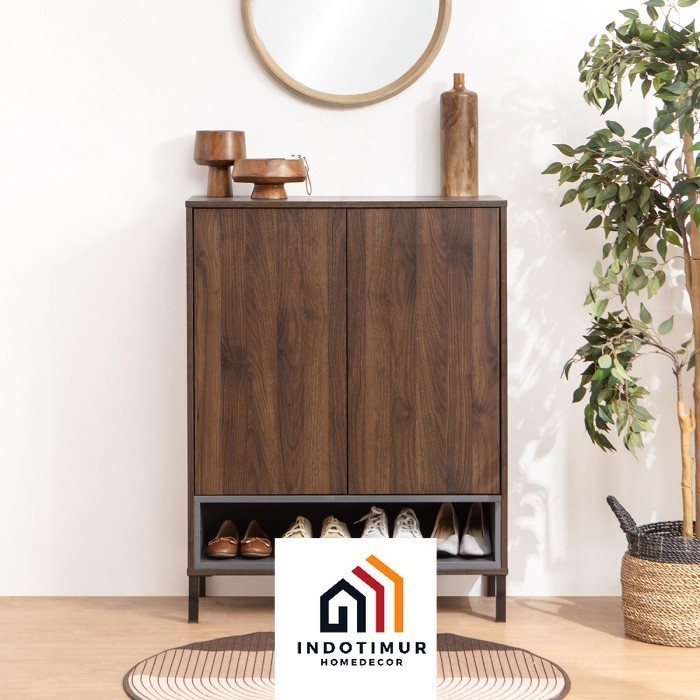 Jual Seno Lemari Rak Sepatu Kayu Walnut / Shoe Cabinet Minimalis ...