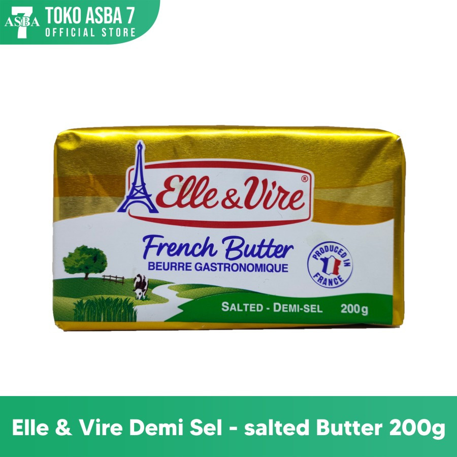 Jual ELLE VIRE DEMI SEL/SALTED BUTTER 200G | Shopee Indonesia