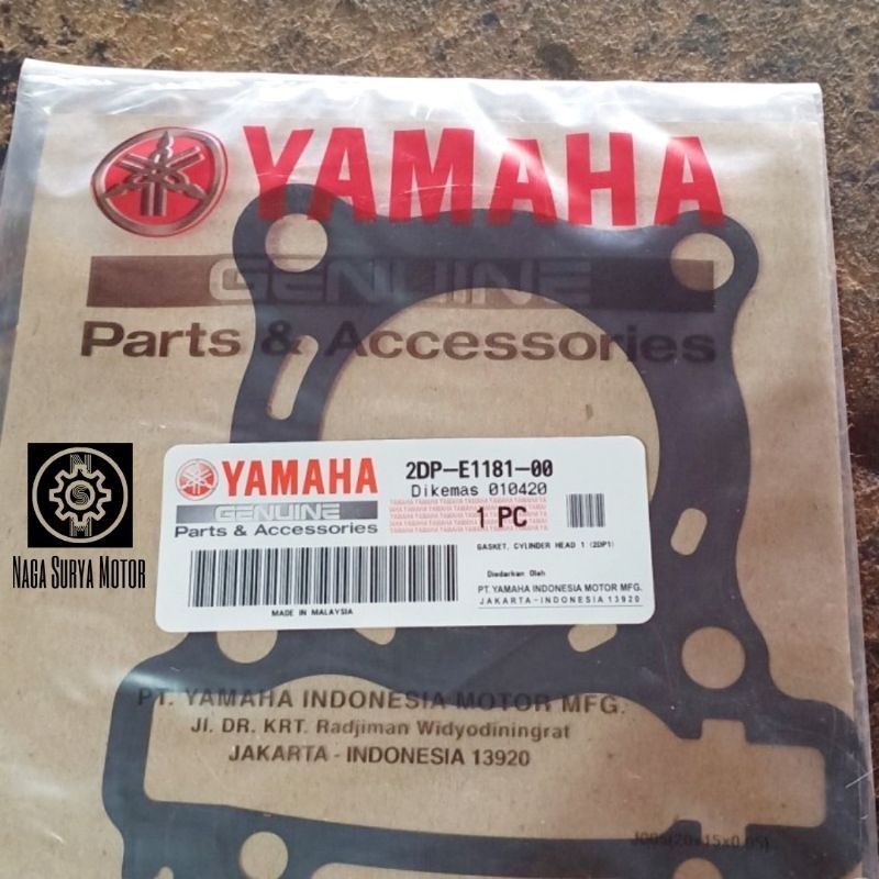 Jual Paking gasket cylinder head Yamaha NMax R15 V3 2DP-E1181-00 ORI ...