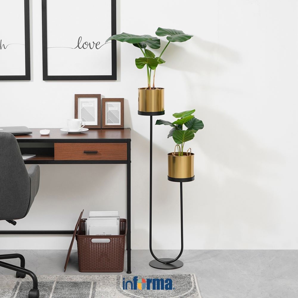 Jual Informa Pot Tanaman Dengan Stand 104.5 cm - Gold Wadah Bunga ...