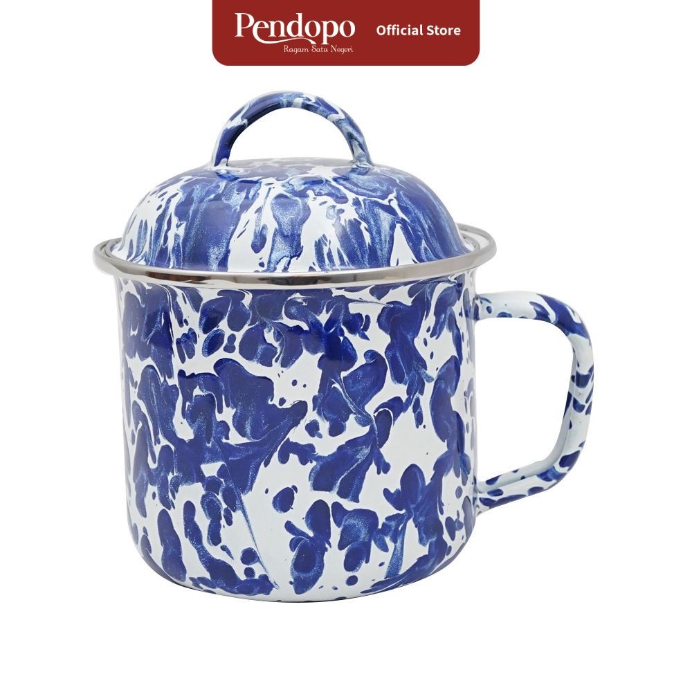 Jual Pendopo Mug Swirl Dengan Tutup - Biru Cobalt | Shopee Indonesia