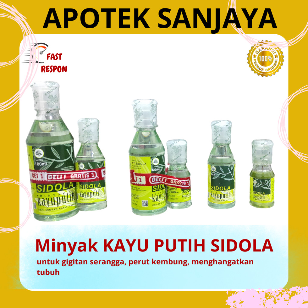 Jual SIDOLA MINYAK KAYU PUTIH / 100 ML / 60 ML / 30 ML / 15 ML | Shopee ...