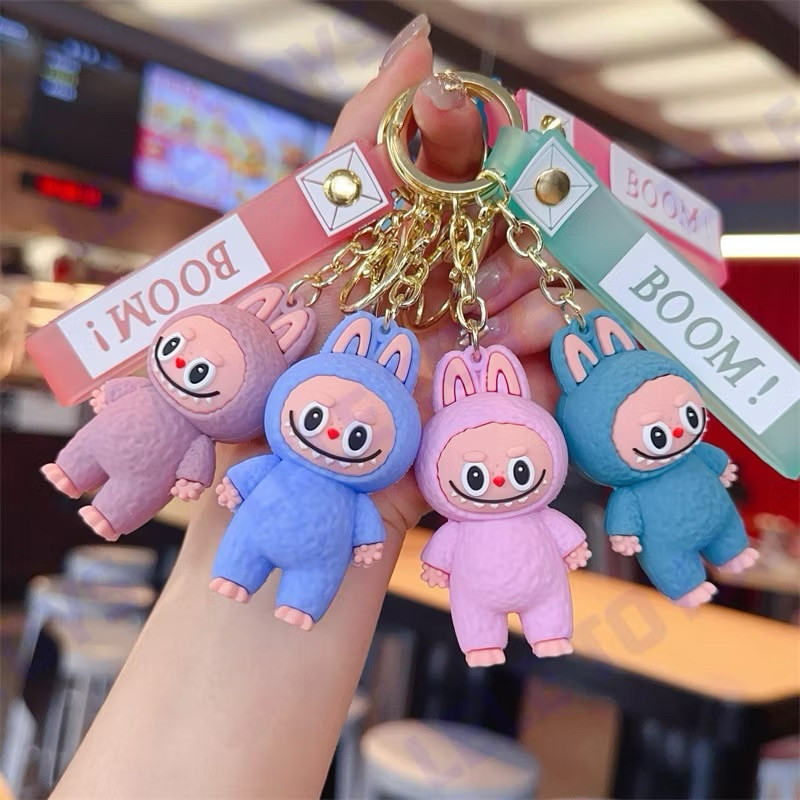 Jual GG GANTUNGAN KUNCI + STRAP LABUBU VIRAL MONSTER BUBBLE COLORFUL ...