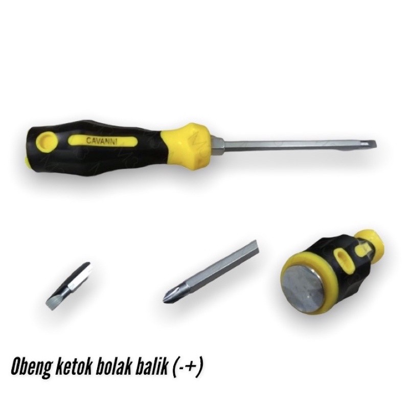 Jual Obeng getok plus minus magnet bolak balik 5” Cavani | Shopee Indonesia