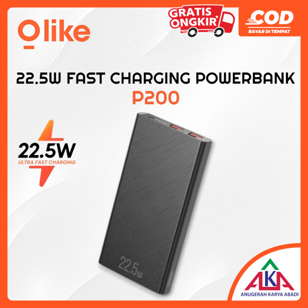 Jual OLIKE Powerbank P200 Fast Charging 22.5W 10000mAh Dual Input 3 ...