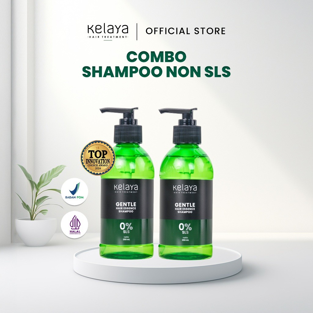 Jual Paket 2 Kelaya Gentle Hair Essence Shampoo Non SLS 250ml - Shampo ...