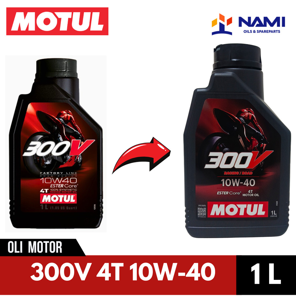 Jual Oli *MOTUL 300V Factory Line Road Racing 10w40 Ester Core (1LT)* ORI | Shopee Indonesia