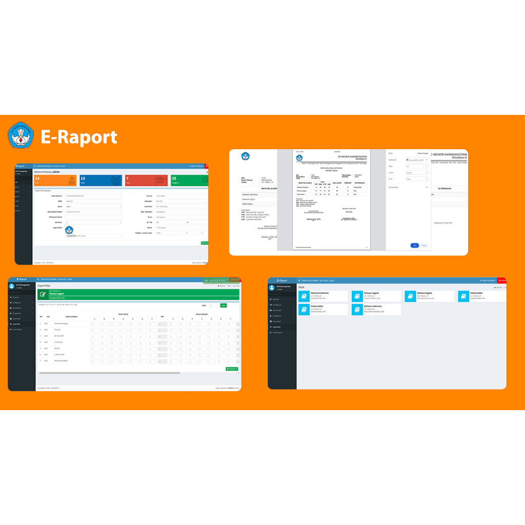 Jual E-Raport Source Code Aplikasi Raport Sekolah Online / Offline ...