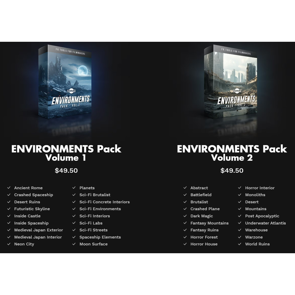 Jual Big Film ENVIRONMENTS Pack Vol. 1 + 2 - Ultra-High Quality 6K ...
