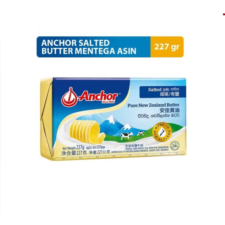 Jual (SALTED) ANCHOR SALTED BUTTER 227GR | Shopee Indonesia