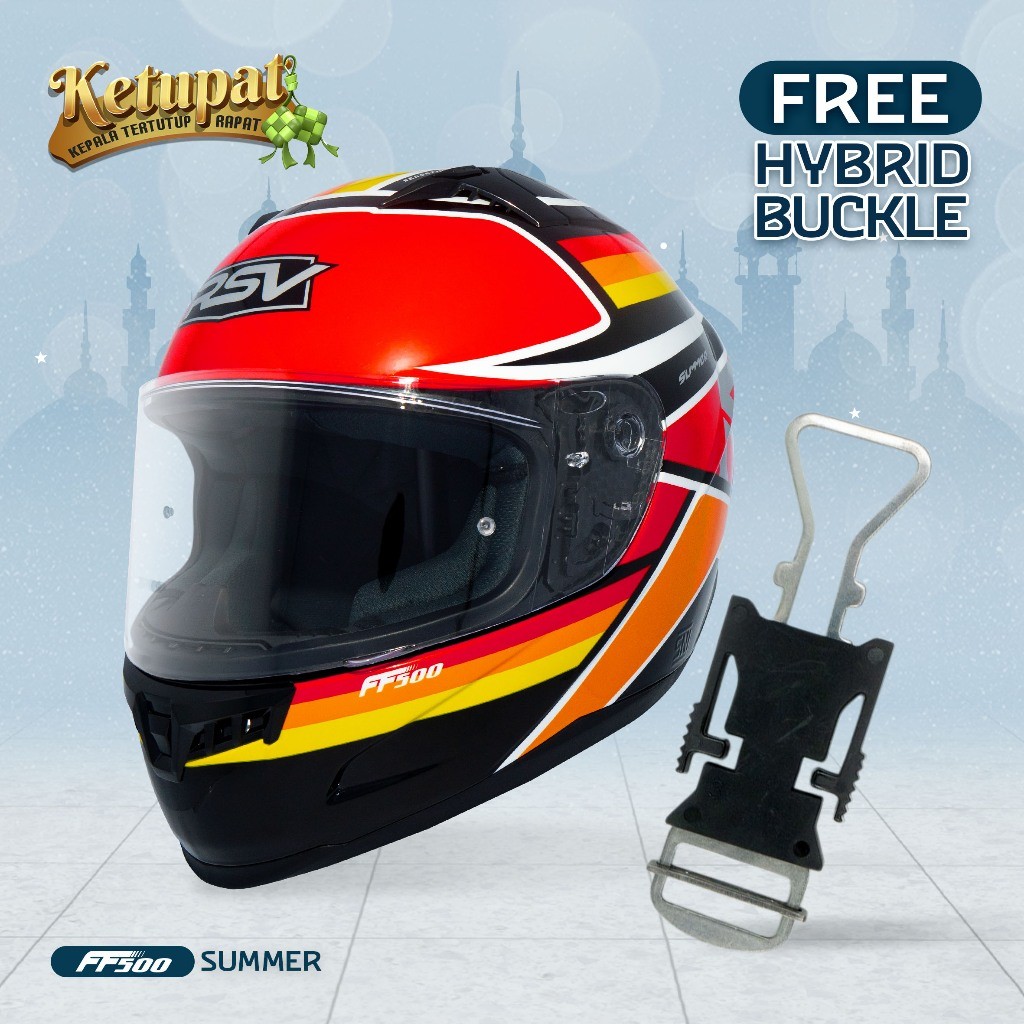 Jual HELM FULL FACE RSV FF500 MOTIF SUMMER GLOSSY SINGLE VISOR SNI DOT ...