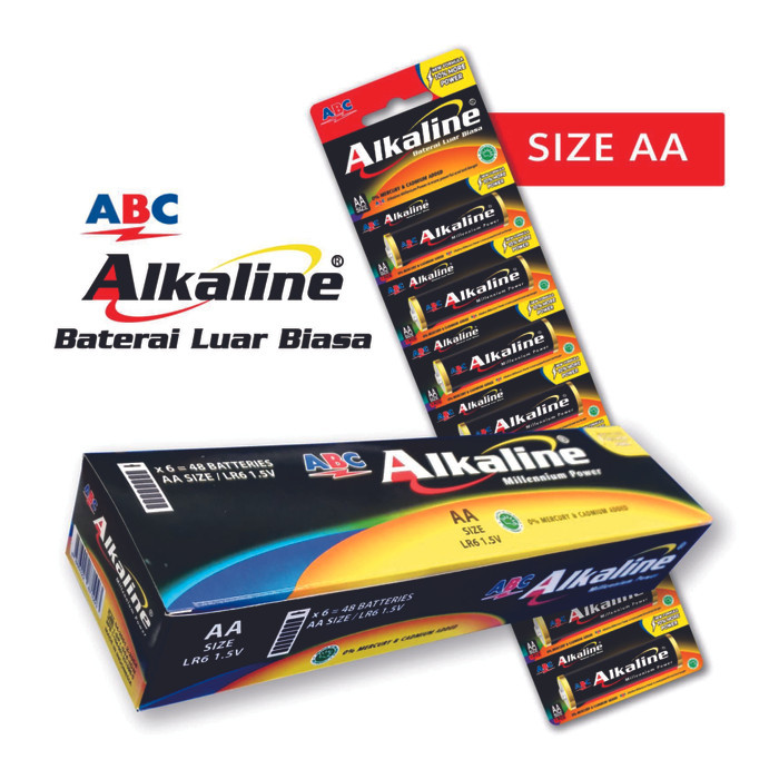 Jual Baterai Alkaline ABC AA 1 renceng isi 8 pcs / baterai Alkaline A2 ...