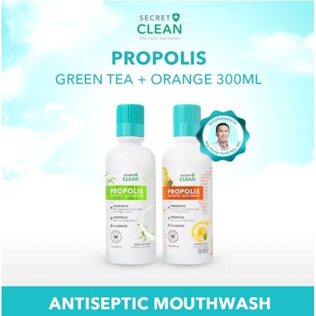 Jual Secret Clean Paket Propolis Antiseptic Mouthwash 500ml | Shopee ...