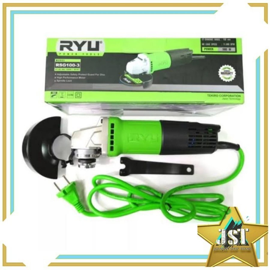 Jual Tekiro RYU Grinder Mesin Gerinda Tangan 4" Selepan Ryu RSG 100-3 | Shopee Indonesia