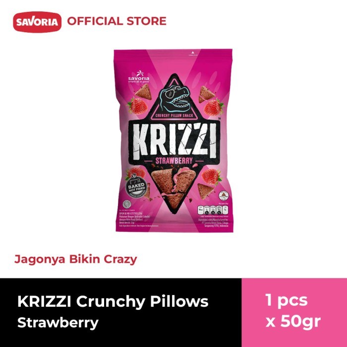 Jual KRIZZI Strawberry - Snack Pillow Stroberi 50g | Shopee Indonesia
