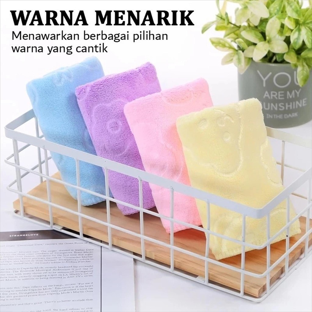 Jual CLAIYDREAM Handuk Muka Motif Bear 30x30 / Sapu Tangan Mini ...