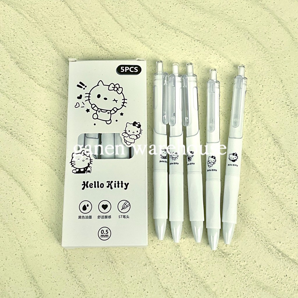 Jual [GW] Hello Kitty Pena Cair Hitam Isi 5 Pulpen Mekanik | Shopee ...