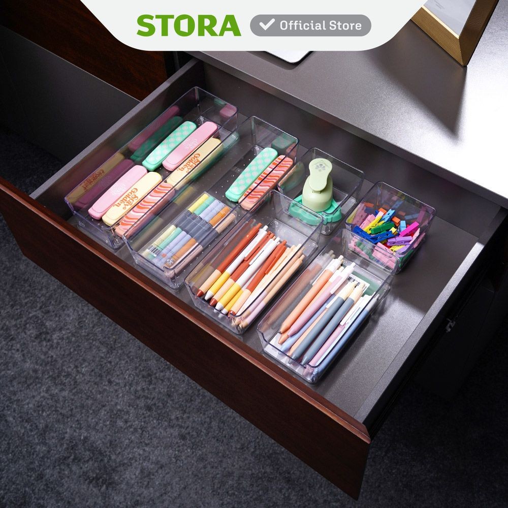 Jual Stora Set 6 Pcs Organizer Laci Clear Divider Laci Pakaian Storage ...