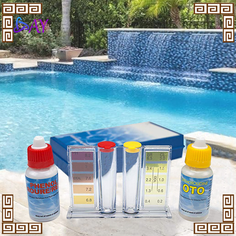 Jual 2-In-1 Kit Tes Kolam Renang, Testkit Air Ph Dan Klorin, Ph & Cl ...